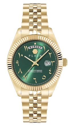 Philipp Plein Date Superlative Gold Herren Armbanduhr PWPNA1026