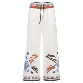 Herno Femme, Pantalons, Blanc, Taille: 42 FR Wide Pantalons