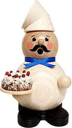 Hess Holzspielzeug 40010 - Kugelr&auml;uchermann aus Holz, Konditor, ca. 12 cm, Dekoration f&uuml;r die Advents- und Weihnachtszeit aus dem Erzgebirge