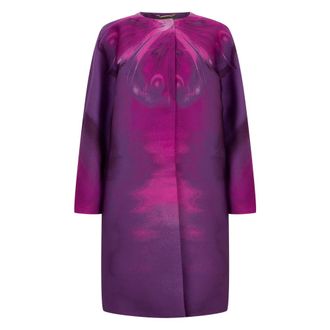 Alberta Ferretti Bedruckter Mantel - - Coats - Damen - Rosa - S