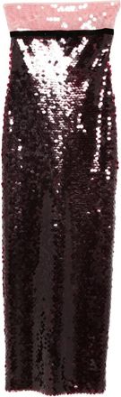 Retrofête robe longue Lirael à sequins - Rose