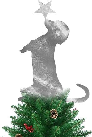 Generico Tree Topper - Metall, 29,5 cm (11,8 Zoll) Dachshund Topper Ornament Cute Dog Christmas Decoration | Wiederverwendbare Festliche f&uuml;r Baum, Wand, Schran