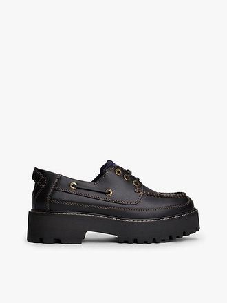 Tommy Hilfiger Chaussures bateau Archive en cuir crantées