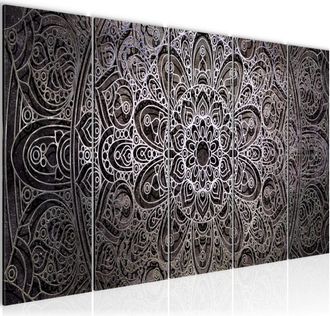 Runa Art Bild Mandala Abstrakt Wandbilder auf Vlies Leinwand 5 Teilig Wanddekoration Wohnzimmer Schlafzimmer 109456b