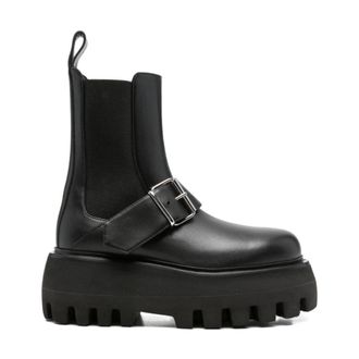 Alexander McQueen Schwarze Seiden- & Nylonstiefel - - Shoes - Damen - Schwarzk - 40 EU