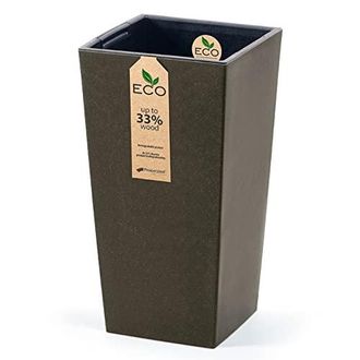 Prosperplast Quadratischer Blumentopf, 29,5 x 29,5 x 55 cm, Fassungsverm&ouml;gen: 14 l