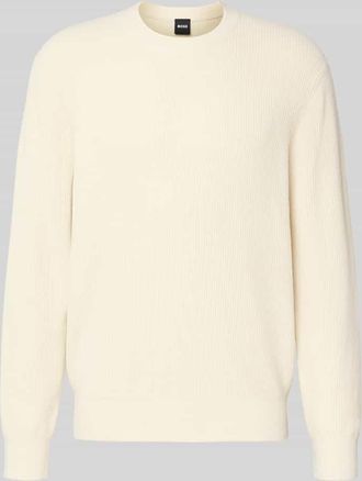 HUGO BOSS Regular Fit Strickpullover aus Viskose-Mix Modell P-HORSO
