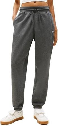 Tommy Jeans Relaxed Script Logo Jogger Sweatpants, with Drawstring Ties Pantalon de surv&ecirc;tement, Gris fonc&eacute;, Taille XS Femme