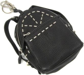 Fendi Pre-owned Porte-cl&eacute;s Selleria - Femme - Pre-owned - Noir - Taille: ONE Size