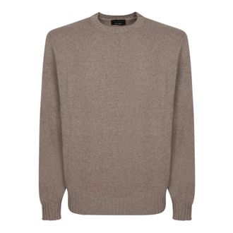 Dell'Oglio Pull Giro 90/10 F7 - - Knitwear - Herren - Beige - XL