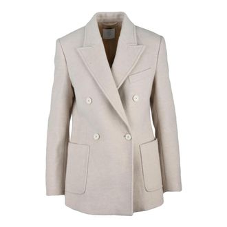 Eleventy Zweireihiger Mantel - - Coats - Damen - Beige - XS