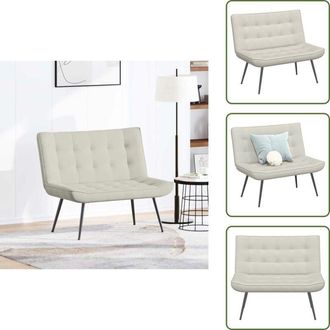 vidaXL Sitzbank Creme 110x74x84 cm Samt - Sitzbank - Sitzb&auml;nke - Bank - Eingangsbank