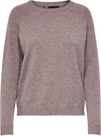 Only ONLLESLY Kings L/S Pullover KNT Noos Sweater, Couleur : Marron, S Femme