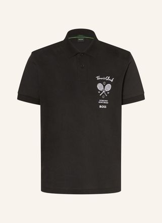 HUGO BOSS Mesh-Poloshirt Member schwarz