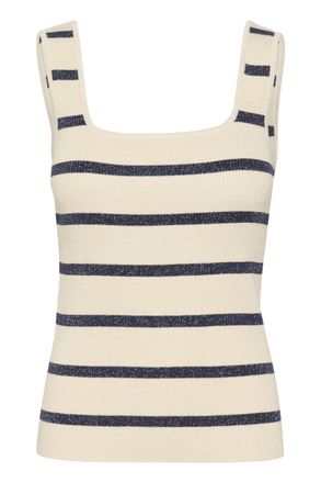 Kaffe &Auml;rmellose KAmorita XS, Silver White/Blue Stripe XS