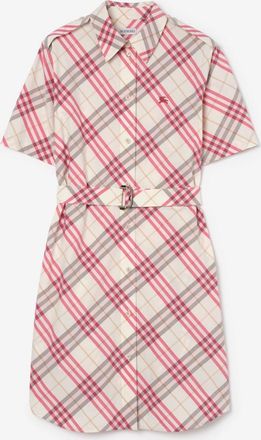 Burberry Robe chemise en coton Check, Size: 12