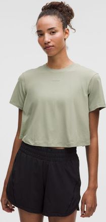 lululemon T-Shirt Pace Crush à motif et dos croisé pour Femmes - Vert/Pastel - Taille 2XS