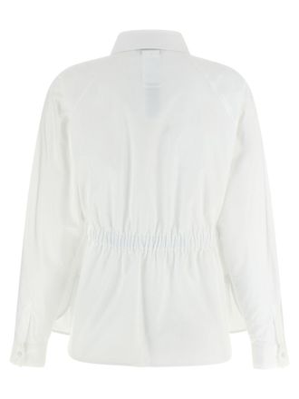 Max Mara Drawstring-Waist Cotton Poplin Shirt - White