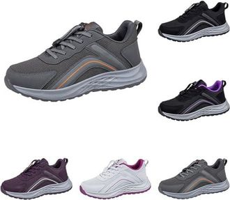 Generic Baskets l&eacute;g&egrave;res et respirantes pour femme - Chaussures de course &agrave; pied antid&eacute;rapantes - Chaussures de sport plates &agrave; lacets - Pour le fitness et les 