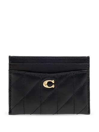 Coach porte-cartes Essential en cuir - Noir
