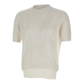 KANGRA Homme, Pulls, Blanc, Taille: 2XL Pull Ras du Cou en Tricot Torsad&eacute;