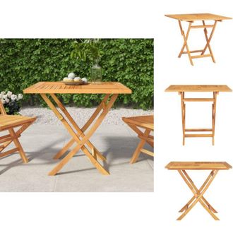 vidaXL Gartentisch Klappbar 85x85x76 cm Teak Massivholz - Gartenm&ouml;bel - Teaktisch - Klapptisch - Esstisch - Outdoortisch