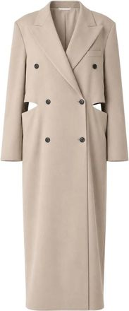Meimeij Robe-Manteau Long - Femme - Manteaux - Beige - Taille: 34 FR
