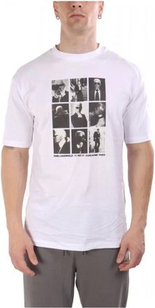 Karl Lagerfeld Homme, Tops, Blanc, Taille: L T-shirt en coton