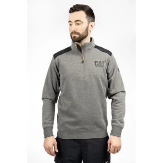 CAT Essential 1/4 Zip Polyester Herren Sweatshirt in Grau