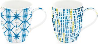 Easy Life Set de 2 tasses en porcelaine 350 ml en coffret coloré SHIBORI 1