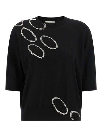 Dries Van Noten Pull Col Rond - Noir
