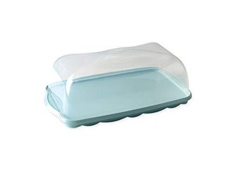 Nordic Ware Rechteckige Kuchenbox, Stabile und transparente Kuchen Transportbox aus Kunststoff mit Twist-to-Lock-Boden, Lebensmittelsicherer Brotkasten, Hergestel