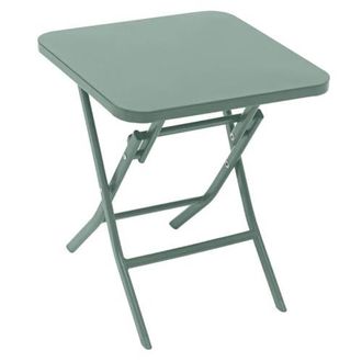 Hesperide Table dappoint de Jardin Carr&eacute;e Greensboro Vert Olive - 40 x 40 cm - Acier Trait&eacute; Epoxy Antirouille
