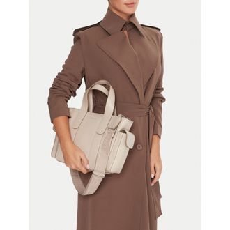 Calvin Klein Handtasche Calvin Klein Webbing Strap Small Tote LV04F3290G &Eacute;cru