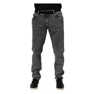 Dolce & Gabbana Homme, Jeans, Gris, Taille: 3XL Jean Pantalon Coupe Slim en Denim