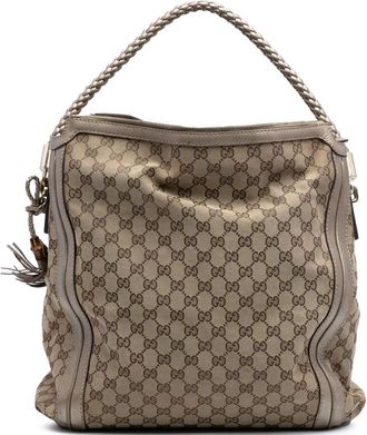 Gucci Hobo Bags - Large GG Canvas Bella Shoulder Bag - Gr. unisize - in Braun - für Damen