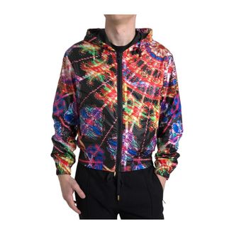 Dolce & Gabbana Homme, Sweatshirts et sweats &agrave; capuche, Multicolore, Taille: S Pull &agrave; Capuche Zipp&eacute; Int&eacute;gral