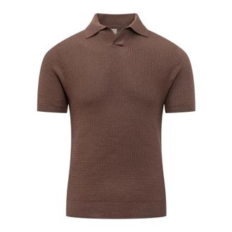 Rakk&igrave; Polo Tokyo Scollo V - - Tops - Herren - Braun - M