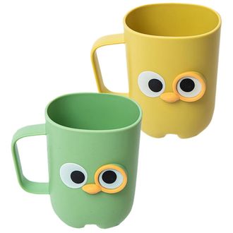 NUOBESTY MOBUTOFU 2 St&uuml;ck Zahnputzbecher aus Robustem PP Kunststoff Multifunktionale Mundsp&uuml;lbecher f&uuml;r Badezimmer Bpa frei Gro&szlig;e Kapazit&auml;t Leicht zu Reinigen 