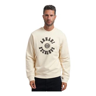A|X Armani Exchange Rundhals-Sweatshirt mit Logo - - Sweatshirts & Hoodies - Herren - Beige - M