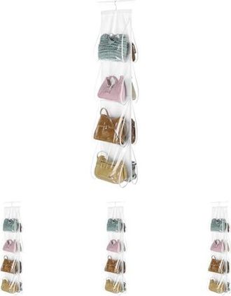 Whitmor Handtaschen-Aktenordner, transparent (Packung mit 4)