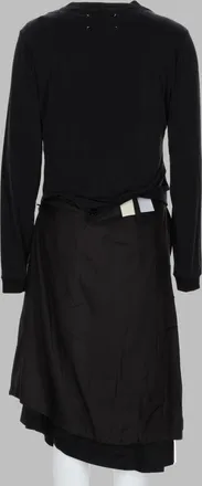 Maison Margiela Draped Midi Dress - Black