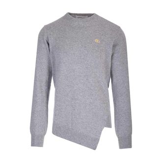 Comme Des Gar&ccedil;ons Asymmetrischer Lacoste Pullover - - Knitwear - Herren - Grau - L