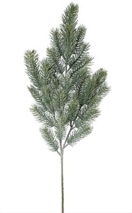 Creativ Home EIN k&uuml;nstlicher BLAUTANNENZWEIG, GEEIST 28 Triebe. 67 cm. GEFROSTETE Tannen,- Zweige. Tannenzweig. 3018743-00