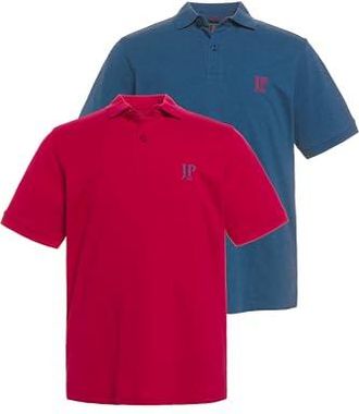 JP1880 Hommes Grandes Tailles Jusquau 7XL - Polos en Lot de 2. Maille piqu&eacute;e, Fente sur Le c&ocirc;t&eacute; et Coupe Regular Fit. Magenta 7XL 704317531-7XL