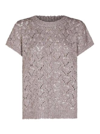 Fabiana Filippi Pull Col Rond - Gris