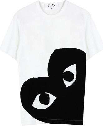 Comme Des Gar&ccedil;ons Homme, Tops, Blanc, Taille: XL Big Heart T-Shirt