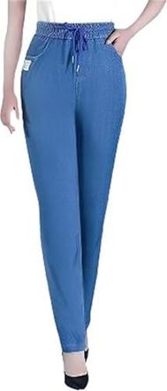 Generic ComfiJeans - Jean taille haute ultra extensible, confortable et décontracté, pantalon flexible pour femme, jean décontracté à enfiler à taille élastiq