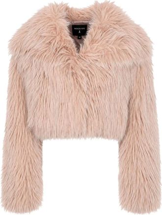 Patrizia Pepe Bomber en fausse fourrure duveteuse - Femme - Vestes - Rose - Taille: 38 FR