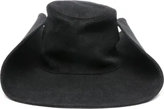 Ruslan Baginskiy CWB033 Wide-Brim Cotton Bucket Hat - Black